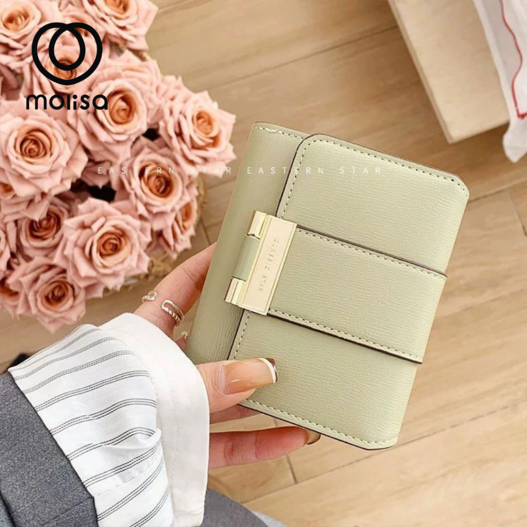 Molisa กระเป๋าใส่สตางค์ ใบสั้น ใบยาว กระเป๋าใส่เงิน ธนบัตร เก็บเหรียญ หนังPU พรี่เมี่ยม T6102 ...