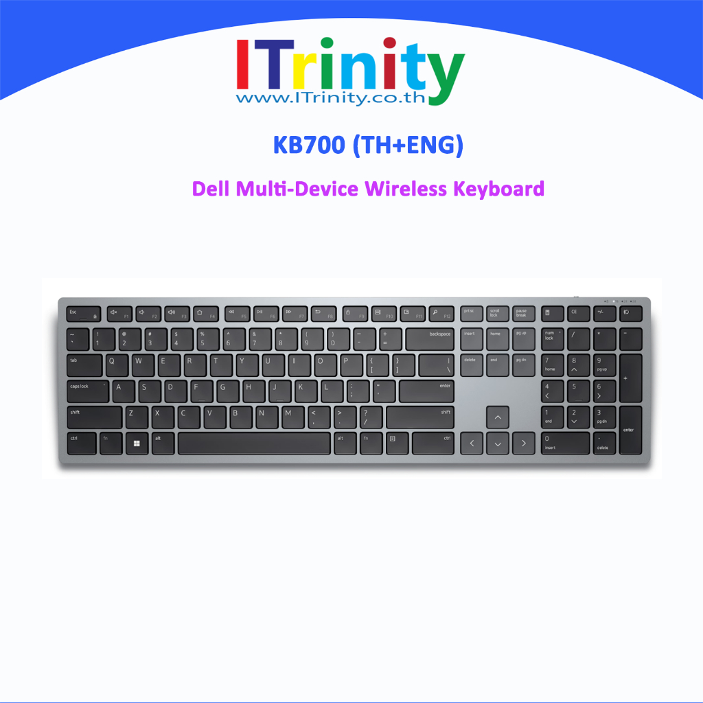 Dell Multi-Device Wireless Keyboard KB700 (THAI) เดลล์ คีย์บอร์ด แป้น ...