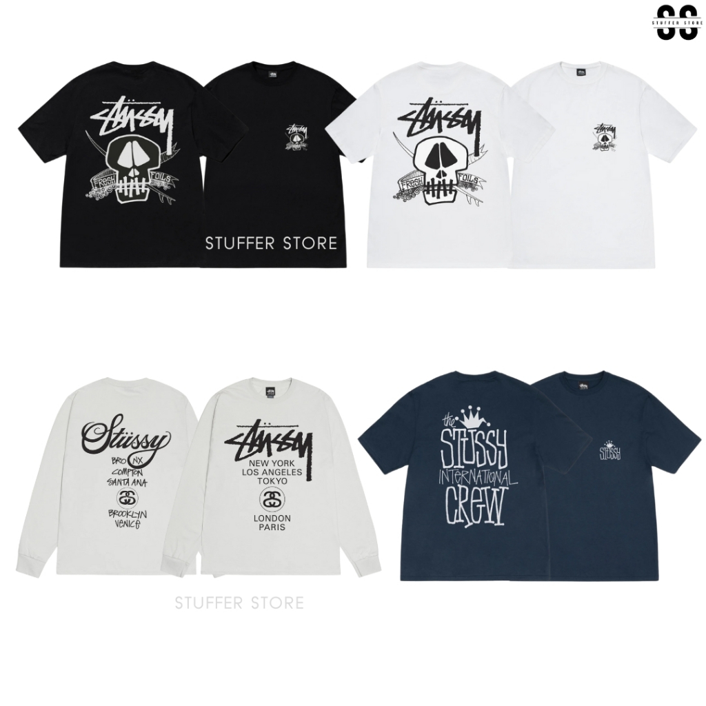 เสื้อยืด STUSSY WORLD TOUR LS TEE / CROWN INTERNATIONAL / FRESH FOILS ...