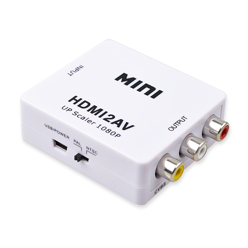 HDMI2AV Scaler อะแดปเตอร์ to RCA AV/CVSB L/R วีดีโอ 1080P HDMI2AV Mini ...