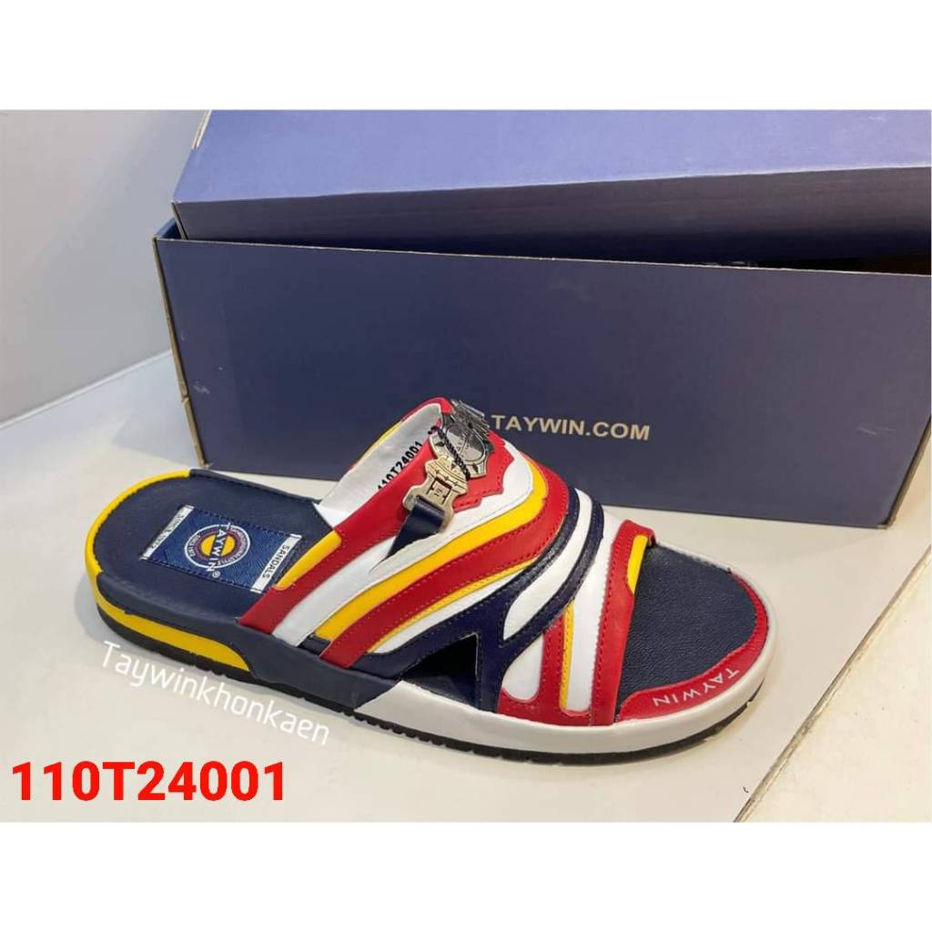 Taywin Original Style รองเท้าแตะขาวสลับพื้นหนา รุ่น 110T24001 | Shopee Thailand