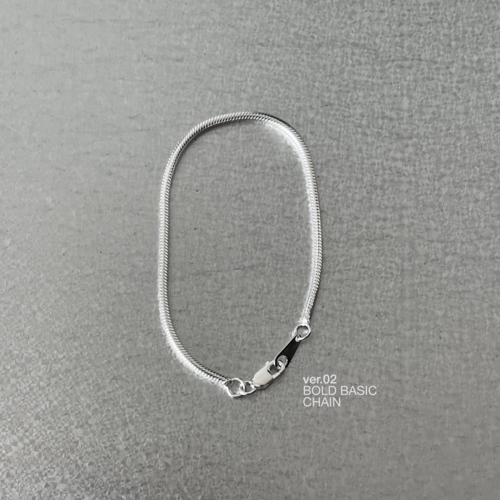 (bracelet,สร้อยข้อมือ) : VER.02 BOLD BASIC BRACELET SILVER925 / สร้อยข้อมือเงินแท้ กำไลข้อมือ ...
