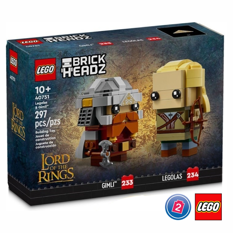 เลโก้ LEGO BrickHeadz 40751 Legolas & Gimli | Shopee Thailand