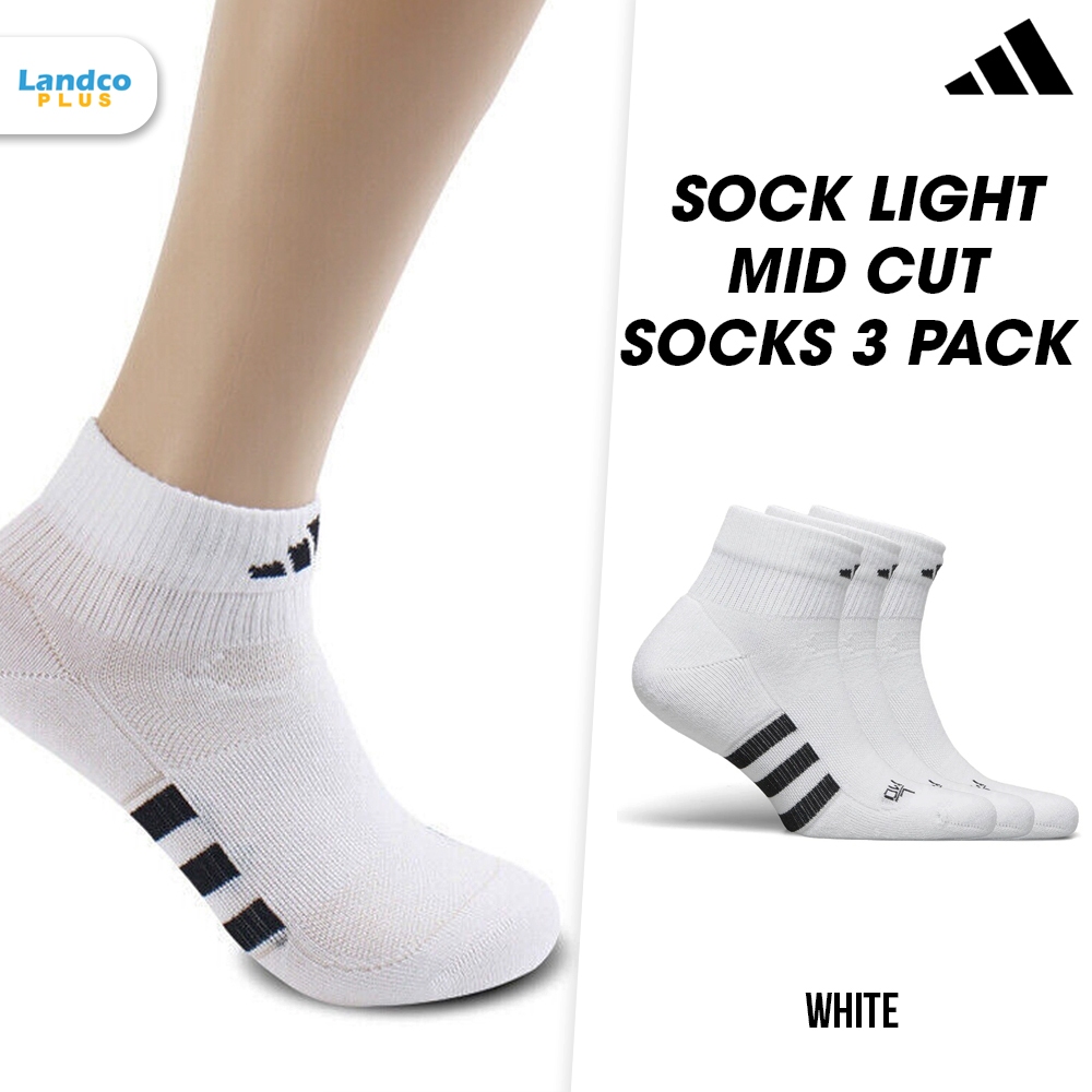 Adidas อาดิดาส ถุงเท้า มิดคัท (1แพ็คมี 3คู่) Sock Light Mid Cut 3PP ...