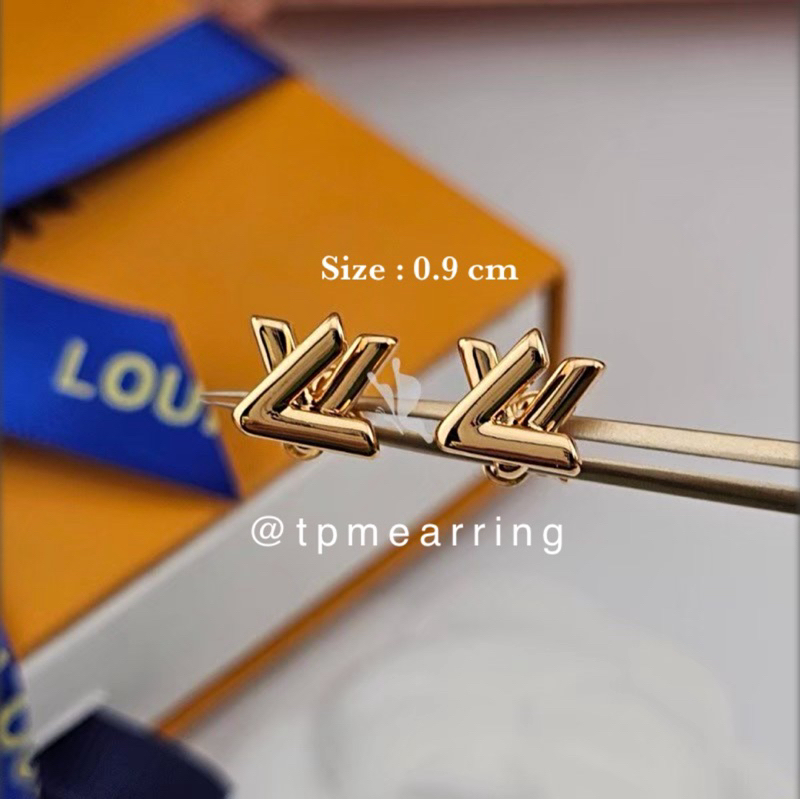 ต่างหูใส่ทำงานติดหู สีทอง ก้านเงินแท้ lvg | Shopee Thailand