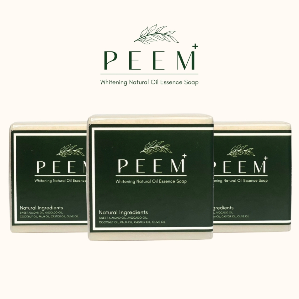 PEEM PLUS Whitening Natural Oil Essence Soap ขนาด 50g 3 ก้อน | Shopee ...