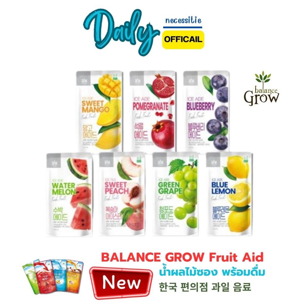 Balance Grow Korean Fruit Juice 230ml น้ำผลไม้ซองเกาหลี หวาน อร่อย ...