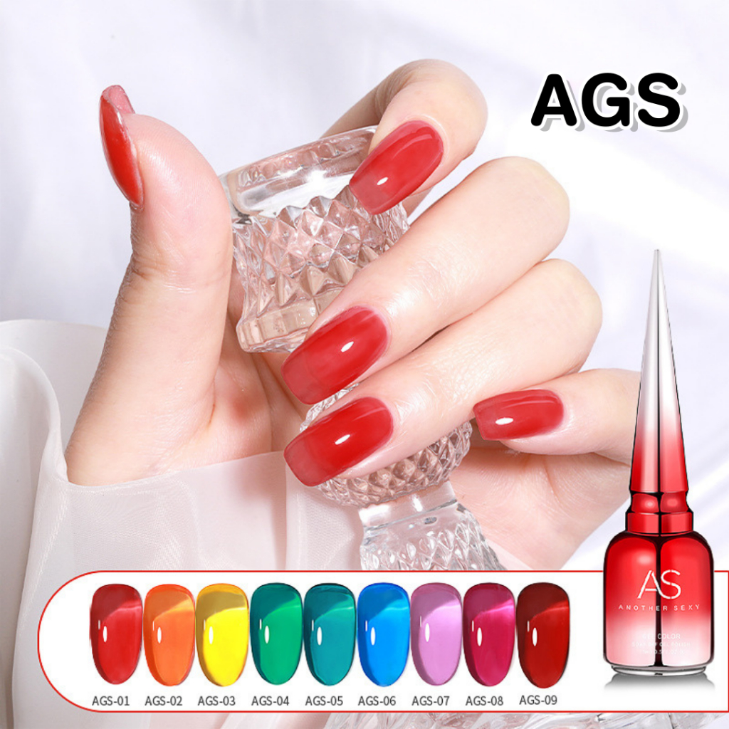 AGS สีเจลโทนไซรัป สีลูกกวาดสดใส 9 สี (ASฝาแหลม) | Shopee Thailand
