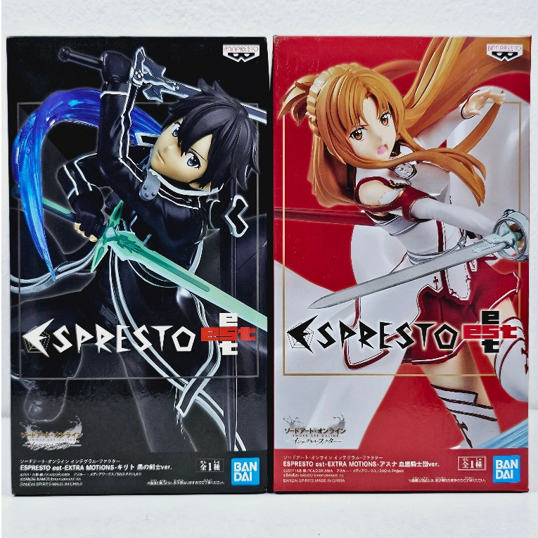 [ฟิกเกอร์แท้] [SAO] Sword Art Online - Kirito Kuro no Kenshi / Asuna Knights of Blood - Espresto ...