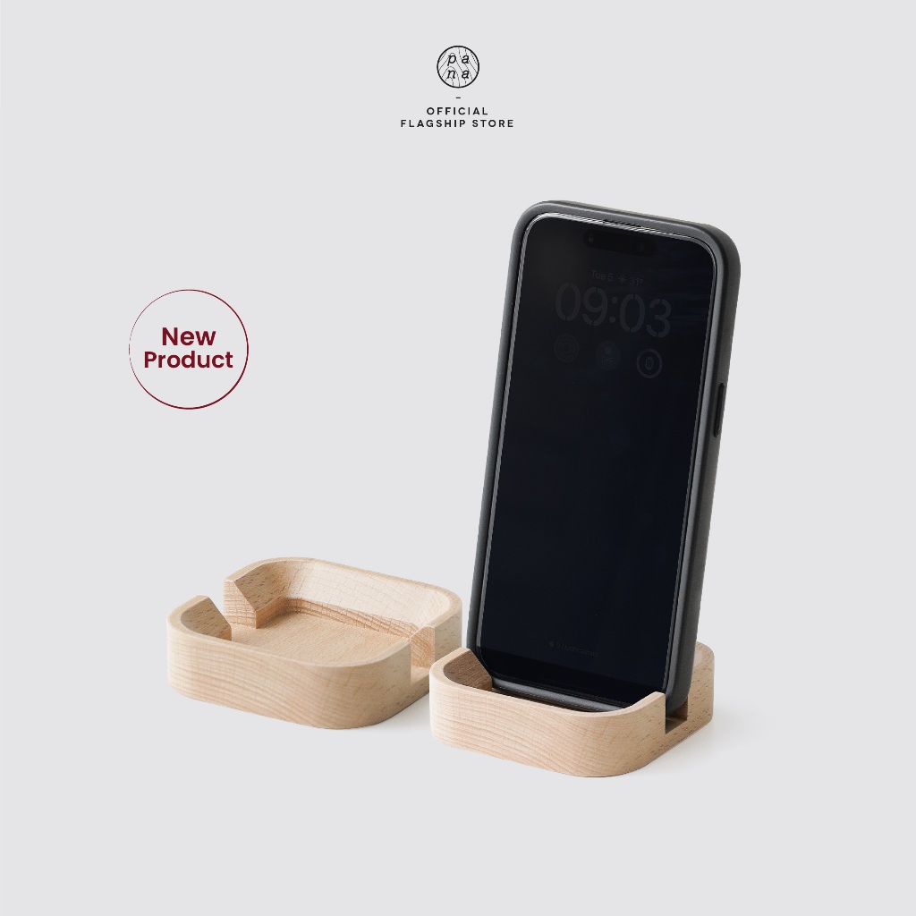 Pana Objects BILLY: Phone stand แท่นวางมือถือ ไม้บีช | Shopee Thailand