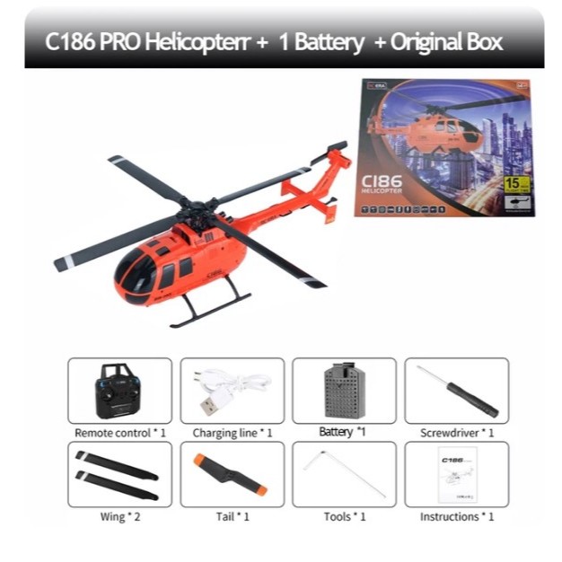 (สินค้าในไทย) C186 PRO 2.4G RC เฮลิคอปเตอร์6แกน Gyroscope สำหรับ ...
