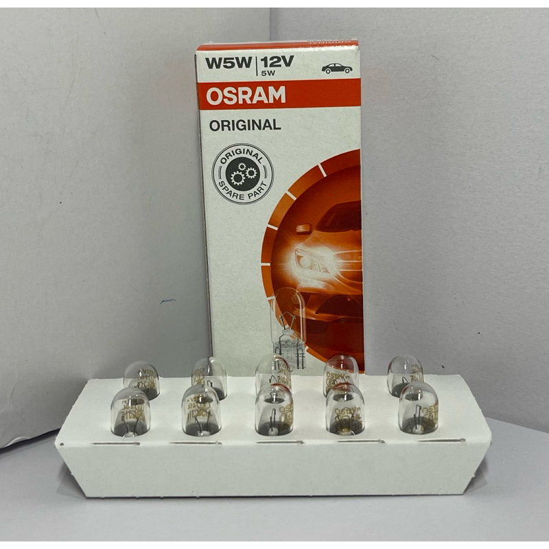 หลอดไฟเสียบ T10-12V 5W ยี่ห้อ OSRAM (จำนวน 10 หลอด) | Shopee Thailand