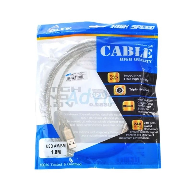 Cable PRINTER USB2 (1.8M) GLINK สายใส - A0065796 | Shopee Thailand