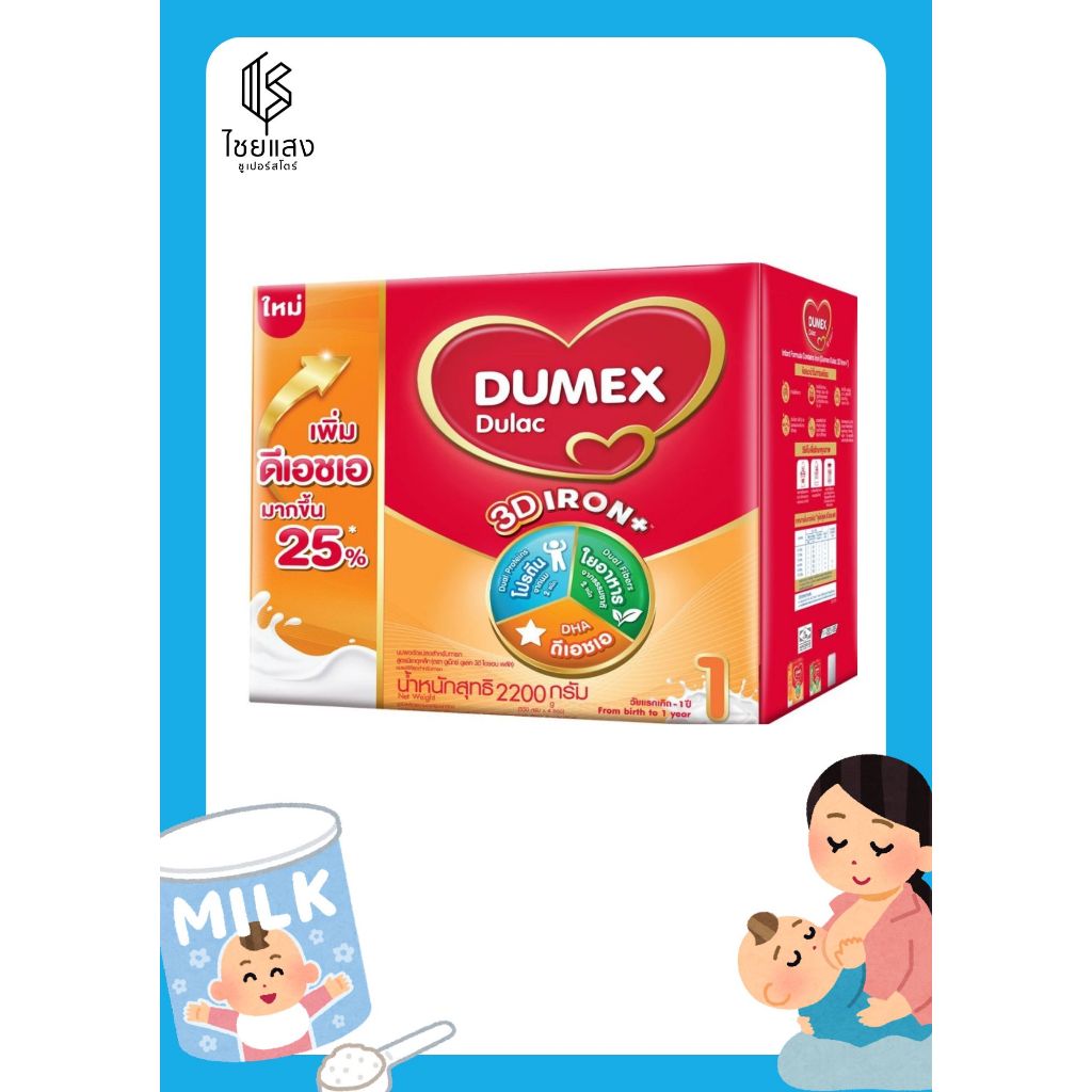 Dumex Dulac Infant Formula Iron Plus ดูแลค นมผงดัดแปลงสำหรับทารก สูตรมี ...