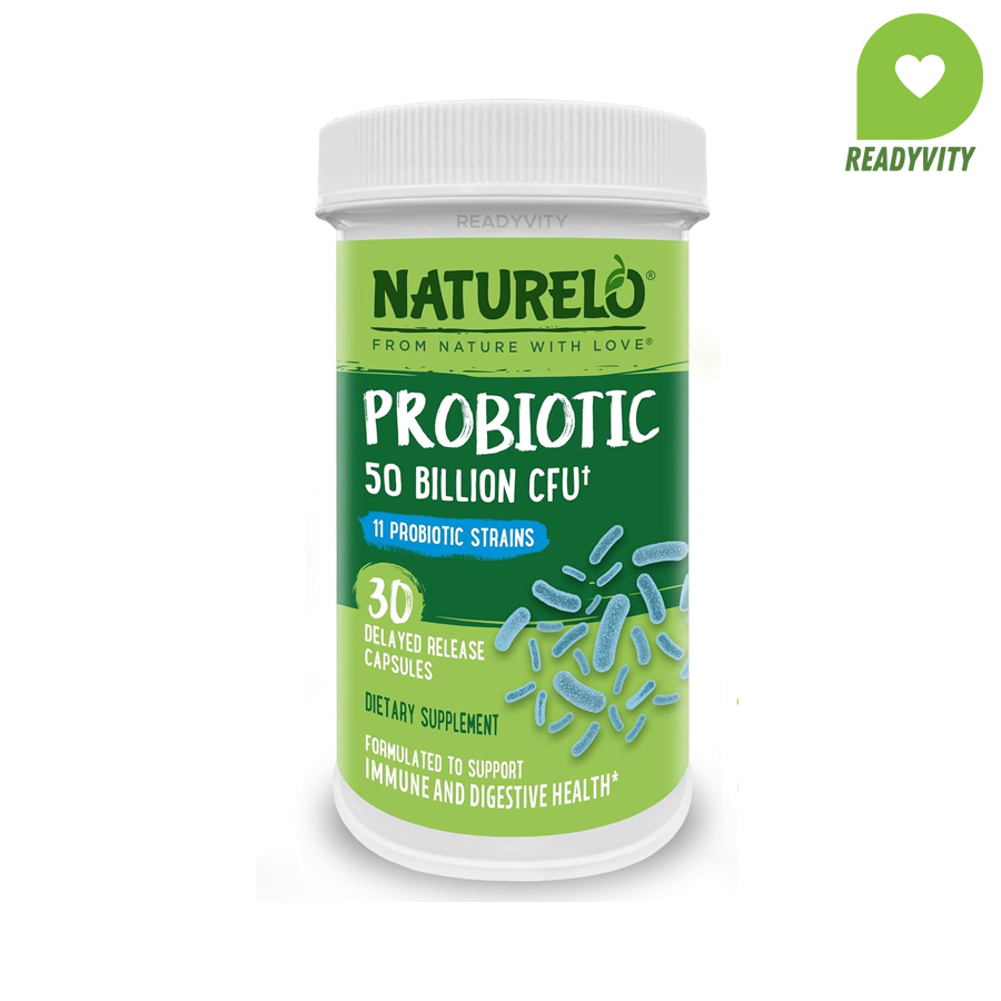 NATURELO, Probiotic, 50 Billion CFU, 30 Delayed Release Capsules ...