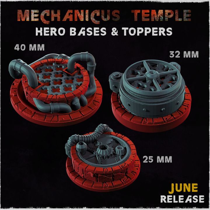 Mechanicus temple miniature bases ฐานโมเดล warhammer 40k aos [Designed ...