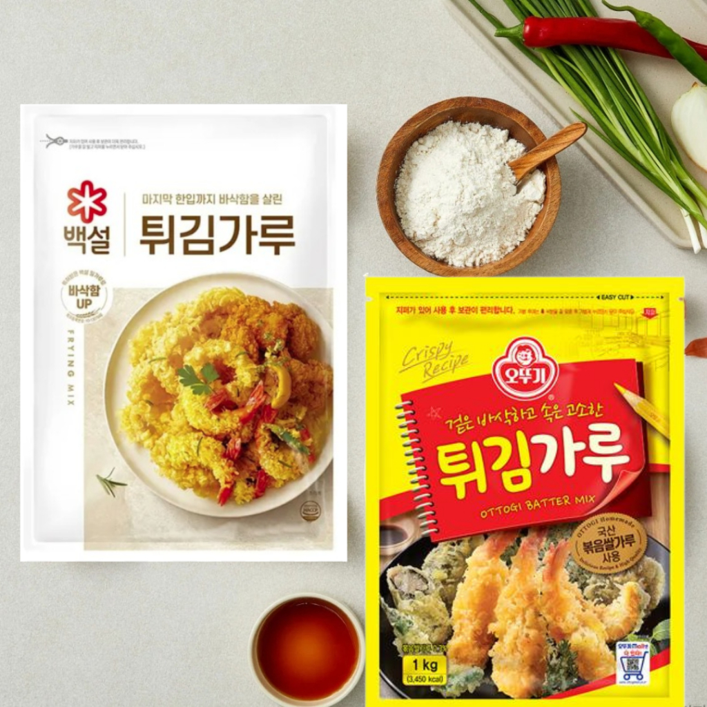 แป้งชุบแป้งทอดเกาหลีสำเร็จรูป, Korean Frying Mix Powder ขนาด 500g., 1 kg. ยี่ห้อCJ, Ottogi ...