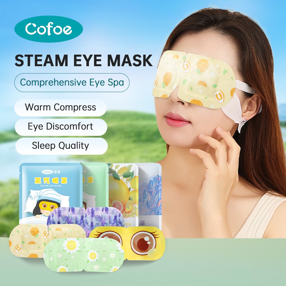 Cofoe ผ้าปิดตาไอน้ำ ให้ความอุ่น ช่วยให้ผ่อนคลาย นอนหลับได้ดี 10 ชิ้น | Shopee Thailand
