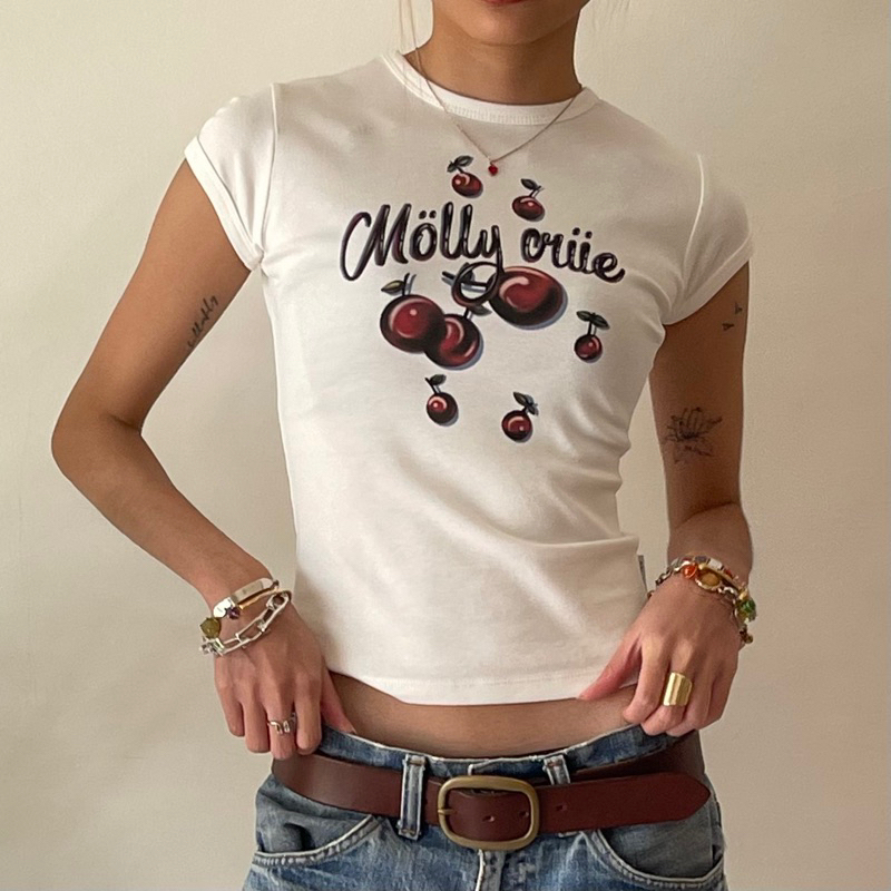 Molly cherry bomb baby tee | Shopee Thailand