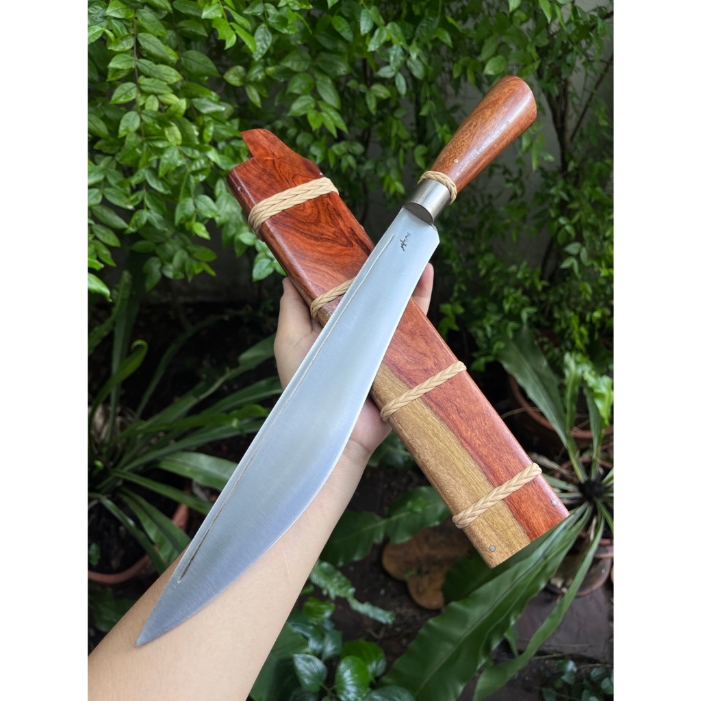 มีดเหน็บ E-nep อีเหน็บ Machete มีดเดินป่า Camp มีดแคมป์ ใบ 12” ตีร้อนชุบแข็ง ผิวขัด ด้าม-ฝักไม้ ...