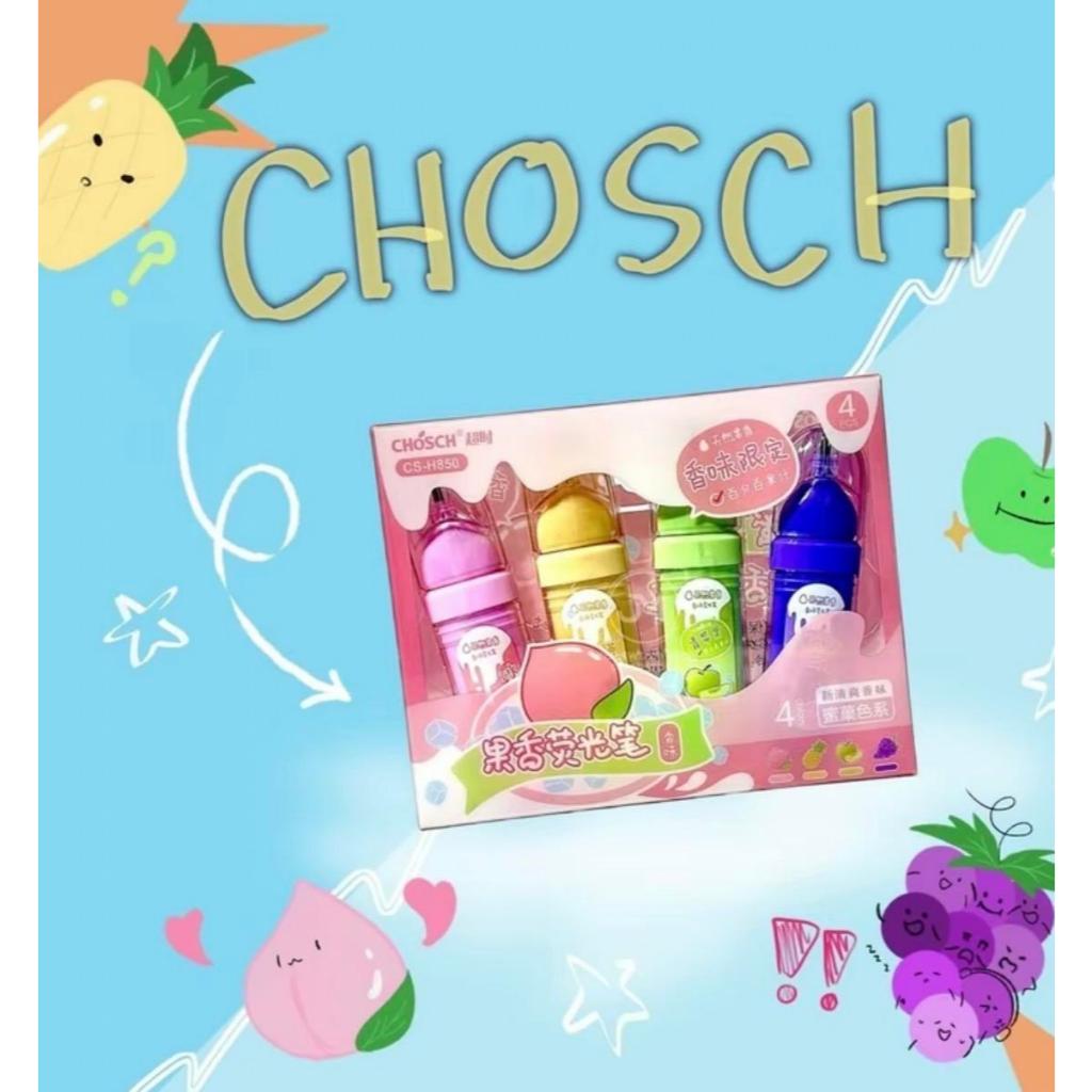 ปากกาไฮไลท์กลิ่นผลไม้ CHOSCH 4 สี พร้อมส่ง | Shopee Thailand