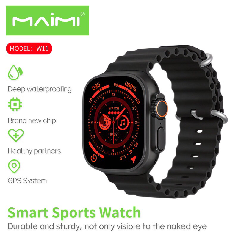 Maimi รุ่น W11 smart sports watch รับสายได้ กันน้ำ นาฬิกา วัดชีพจร และ ...
