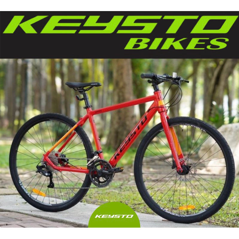 (โค๊ดส่วนลด) จักรยานไฮบริด KEYSTO HA900 เฟรมอลู ตะเกียบอลู ล้อ 700c ...