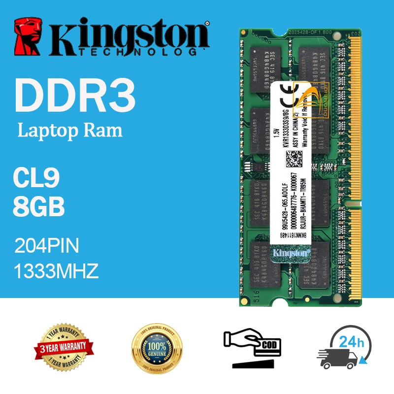 Kingston Hyperx 8GB Laptop RAM DDR3 1.5V 12800S 1600MHZ SODIMM memory for notebook | Shopee Thailand
