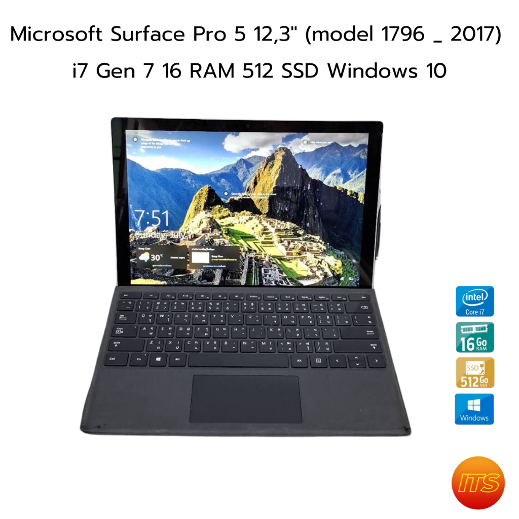 Microsoft Surface Pro 5 (1796) i7-7660U 16GB RAM 512GB | Shopee Thailand