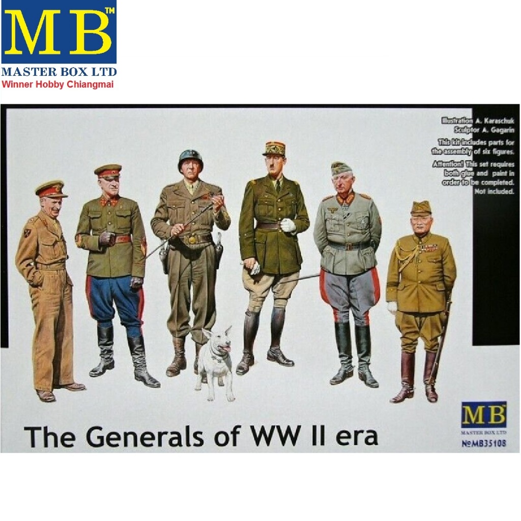 โมเดลฟิกเกอร์ Master Box 35108 The Generals of WW II ( 1/35) | Shopee ...