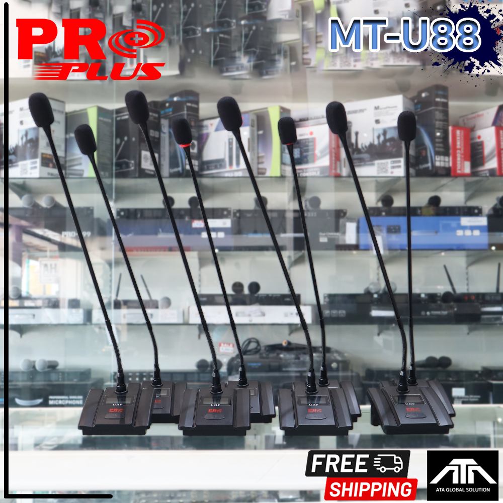 PROPLUS MT-U88 ไมค์ลอยตั้งโต๊ะ 8ตัว UHF Wireless Microphone ชุดไมค์ประชุมไร้สาย ไมค์ลอยไร้สาย ...