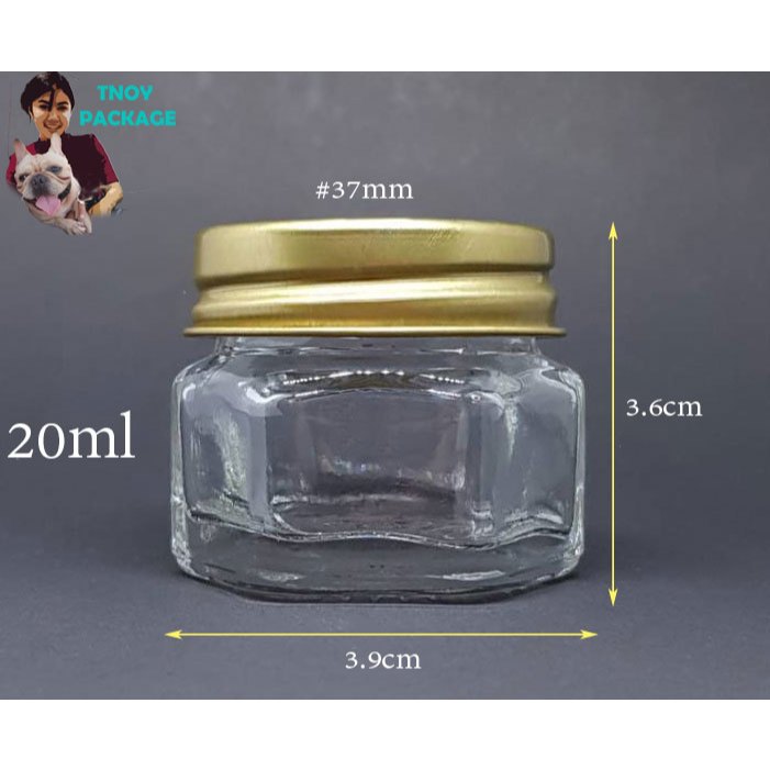 ขวด 20 มล.(50ใบ) ขวดแก้วหกเหลี่ยม 20ml / 20cc + ฝา#37mm (น้ำหนัก3กิโลกรัม) บรรจุภัณฑ์ (ส่งสินค้า ...