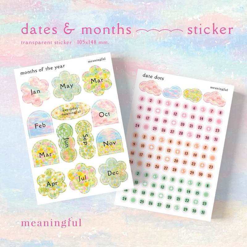 สติกเกอร์เดือน และ วันที่ | dates & months sticker | Shopee Thailand