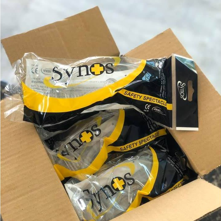 แว่นตานิรภัย เลนส์ใส SYNOS รุ่น 2047W-AF | Shopee Thailand