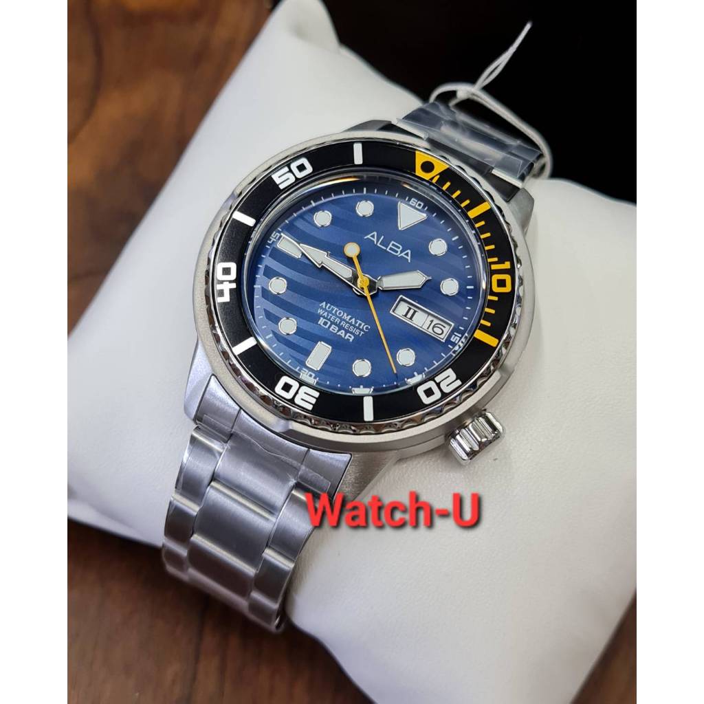 นาฬิกาข้อมือผู้ชาย ALBA MINI TUNA AUTOMATIC สไตล์สปอร์ต ขอบหมุนได้ รุ่น ...