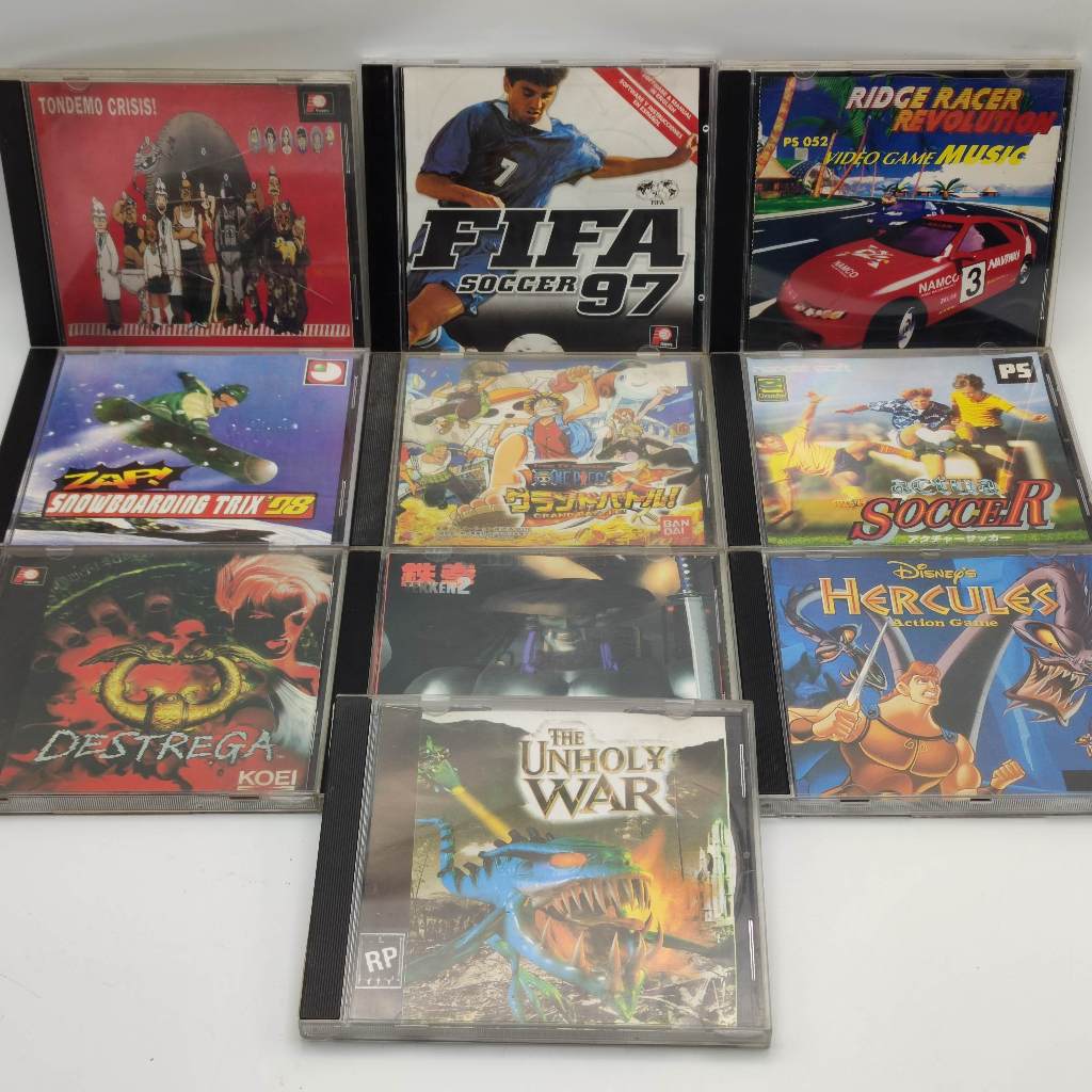 PS1 รวม 10 เกม SET [A32] [bootleg] แผ่นก๊อปปั้ม Ridge Racer , TEKKEN ...