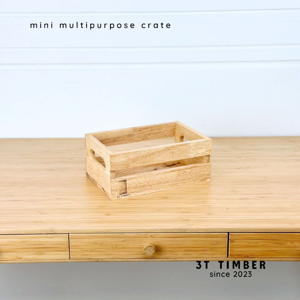 3T TIMBER กล่องไม้ ลังไม้ ขนาดเล็ก mini crate ผลิตจากไม้แท้ 100% มี 3 ...
