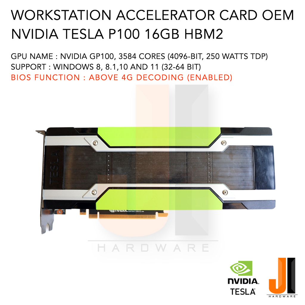 Workstation Accelerator card Nvidia Tesla P100 16GB HBM2 384-Bit OEM ...