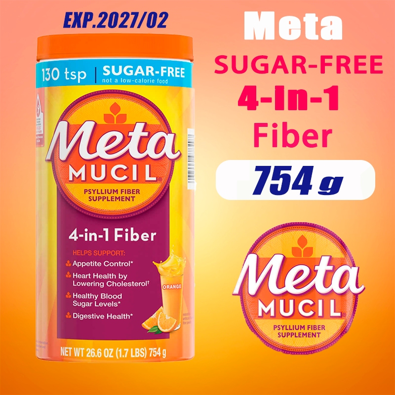 MetaMucil fiber Powder Orange flavor sugar free Powder 754g | Shopee ...