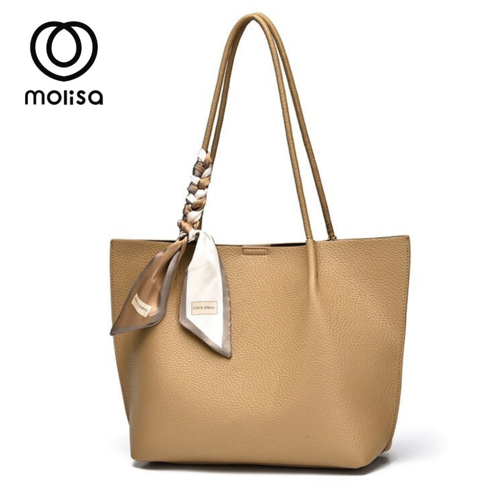 Molisa รุ่นใหม่ กระเป๋าหนังวัว สะพายไหล่ จุของได้เยอะ หนังนิ่ม #2990 ...