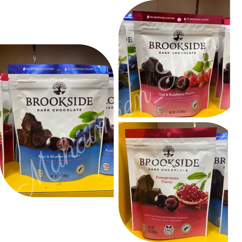 BROOKSIDE ดาร์กช๊อคโกแลต สอดไส้ผลไม้ สินค้าจาก USA น้ำหนัก 198 g. | Shopee Thailand