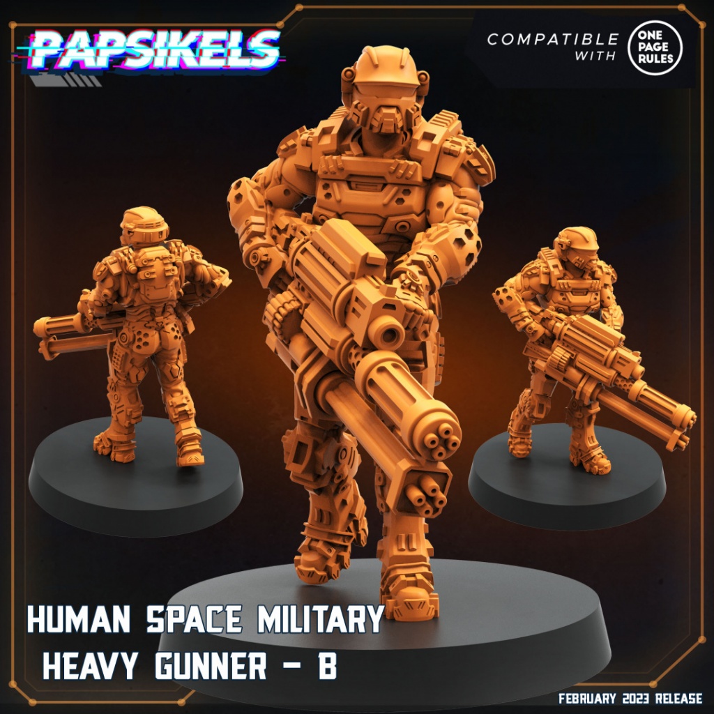 Human Space Military Heavy Gunner [B] - Dropship Troopers - Humanoid ...