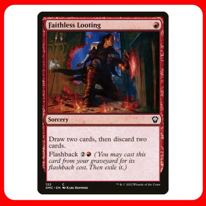 [MTG] Faithless Looting [DMC] [RED] [COMMON] [NORMAL] [ENG] (การ์ดเมจิค ...