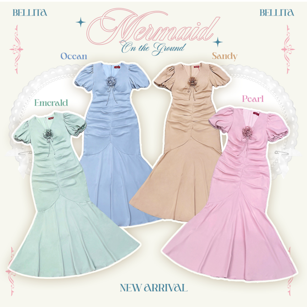 BELLITA BRAND เดรสยาวสีสวยจึ้ง ชุดออกงานที่จริงใจ | Shopee Thailand