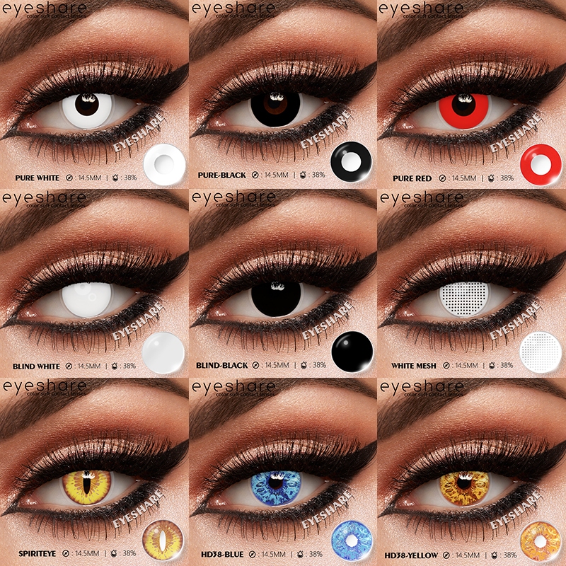 {COD}-Eyeshare คอนแทคเลนส์คอสเพลย์ 1 คู่ 14.5 มม.ฮาโลวีนคอนแทคเลนส์สี ...
