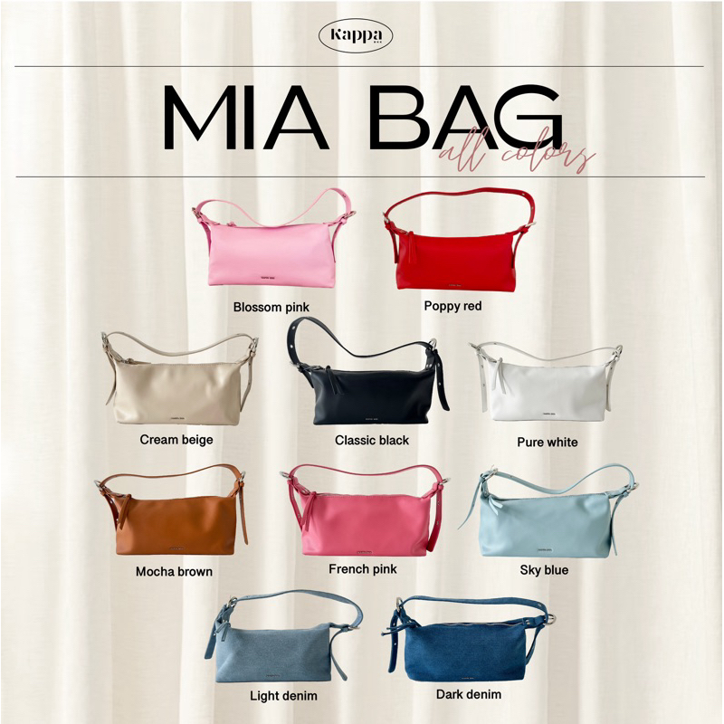 KAPPABKK Mia Shoulder Bag กระเป๋าสะพายไหล่สุดชิค น้ำหนักเบา จุของได้ ...