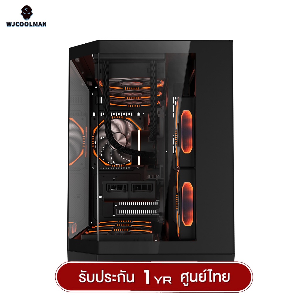 เคสคอมพิวเตอร์ WJCOOLMAN DREAMER M-ATX Tempered Glass Gaming Case (No ...