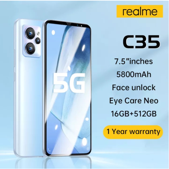 realme C35 phone 8GB หน้าจอ 90HZ 6.6" HD+True Bright Display แบตเตอรี่ ...
