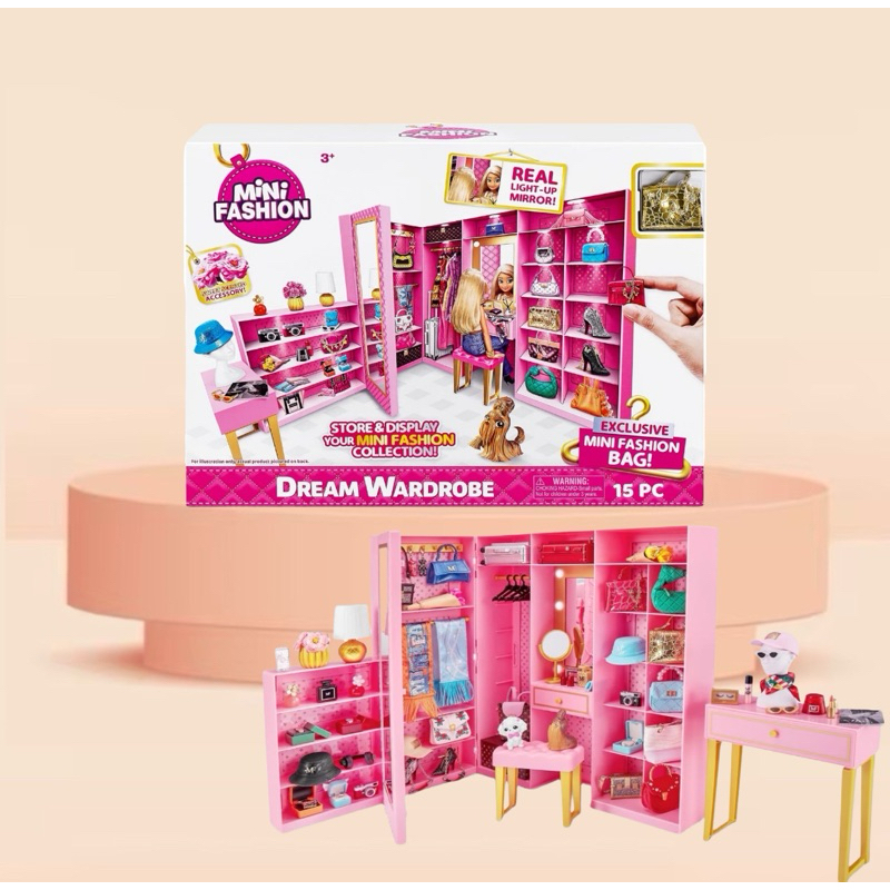 Mini Brands Mini Fashion Dream Wardrobe by ZURU with Exclusive Metallic ...