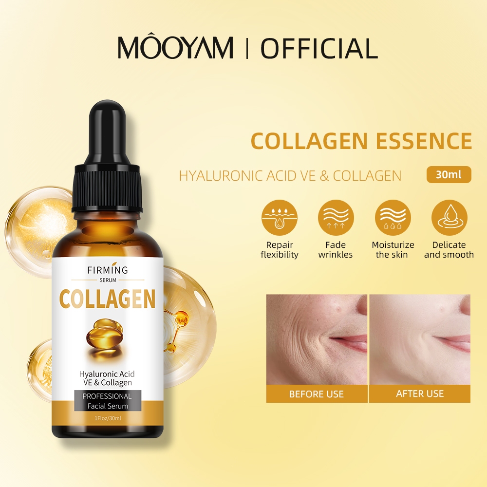 MOOYAM คอลลาเจนเซรั่ม เซรั่มคอลลาเจน Face Serum ลดรูขุมขน กระชับผิว ฟื้นฟูความยืดหยุ่นของผิว ...